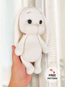 Easy White Amigurumi Bunny Free Crochet Pattern