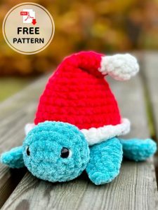 Free Crochet Santa Turtle Amigurumi Pattern