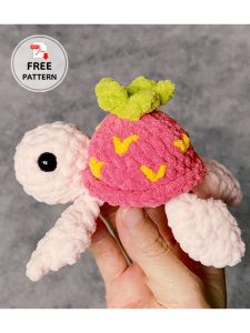 Crochet Strawberry Turtle Free PDF Pattern